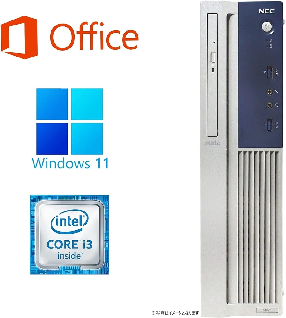 NEC デスクトップPC MB-T/Win 11 Pro/MS Office H&B 2019/Core i3-6100/WIFI/Blue
